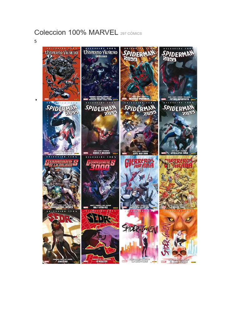 Todos Los Cómics de 100% Marvel | PDF