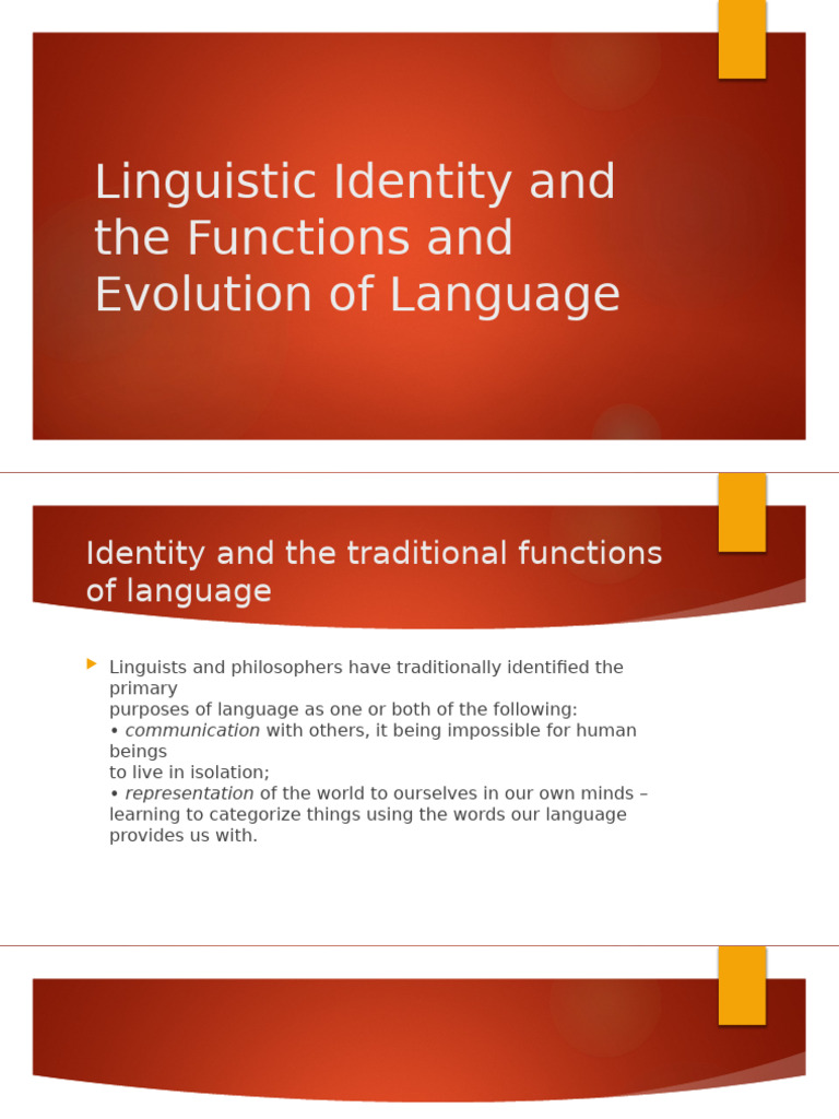 Linguistic Identity and The Functions | PDF | Linguistics | Aesthetics