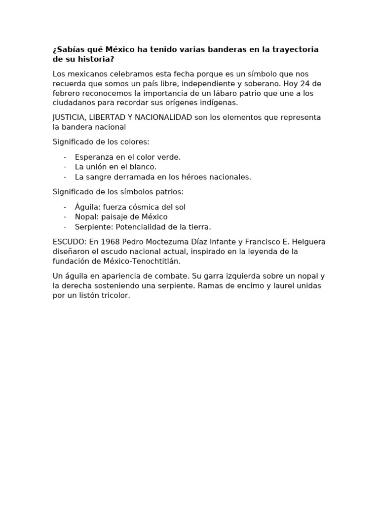 HISTORIA DE LA BANDERA | PDF