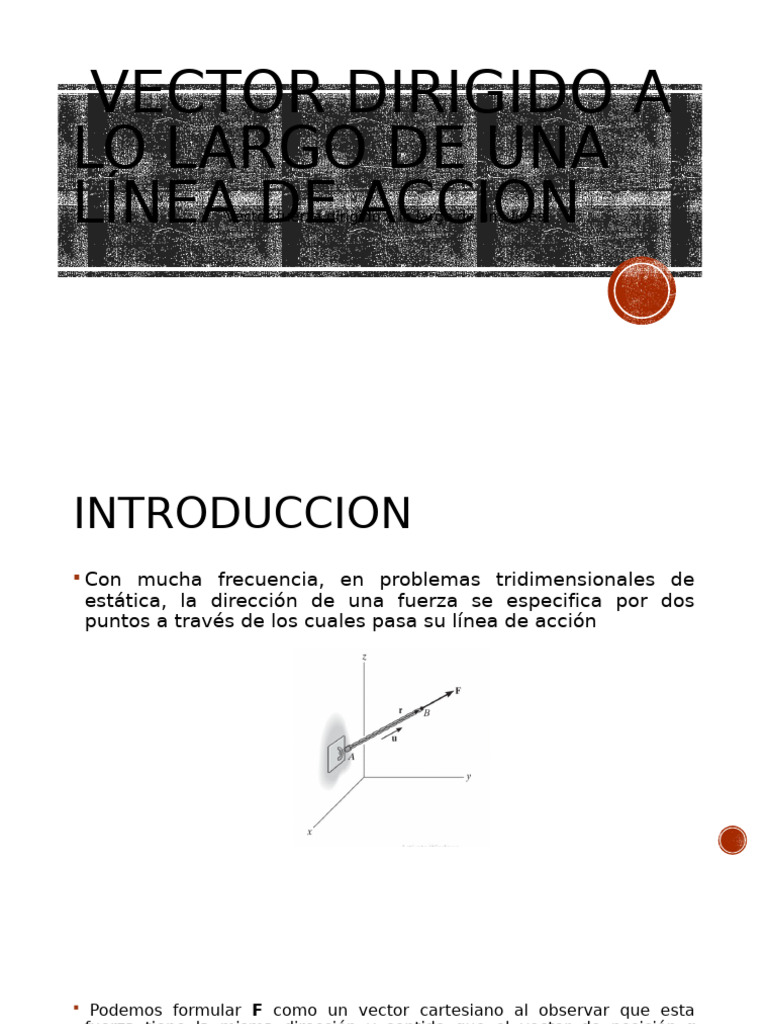 Vector Dirigido en Línea de Acción | PDF