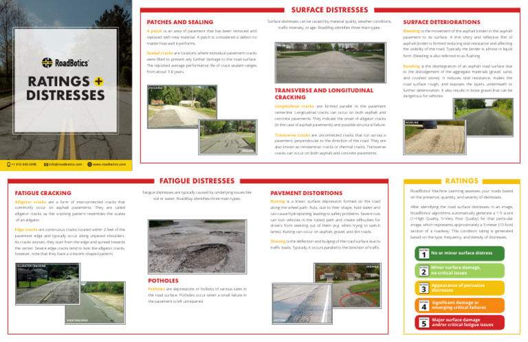 RoadBotics Ratings and Distresses | PDF | Road Surface | Road