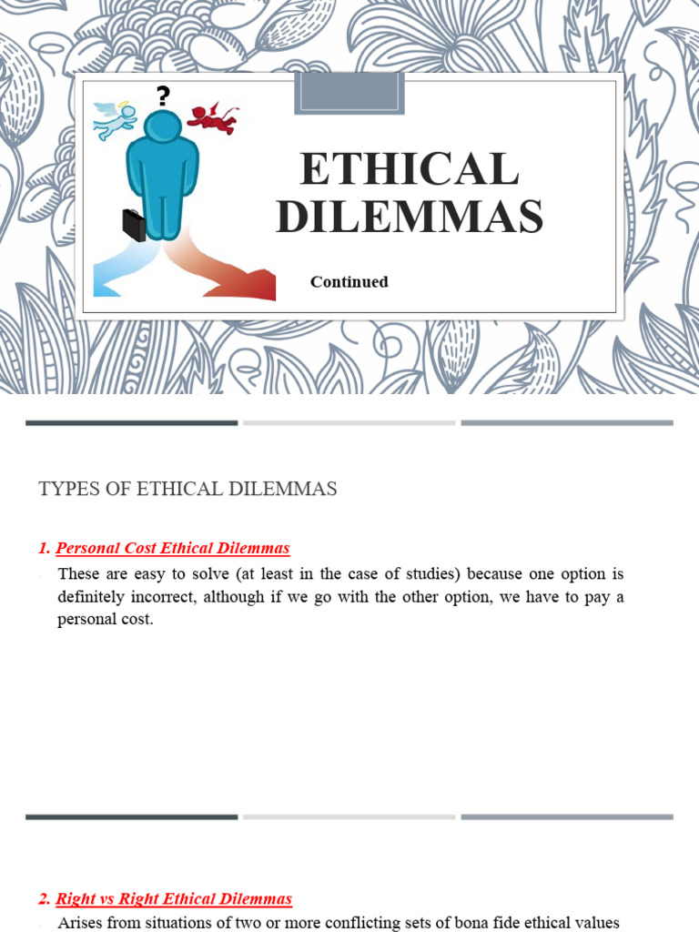 Classroom 0 Ethical Dilemmas | PDF | Rationality | Integrity