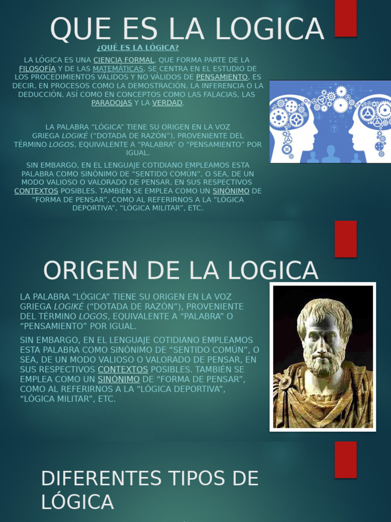 Tipos de Lógica: Clasificación y Definición | PDF | Lógica | Pensamiento