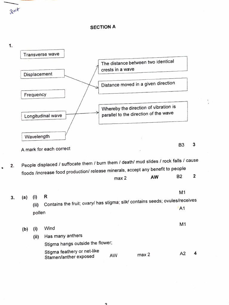2017 Science Marking Scheme | PDF | Heat Transfer | Oxide