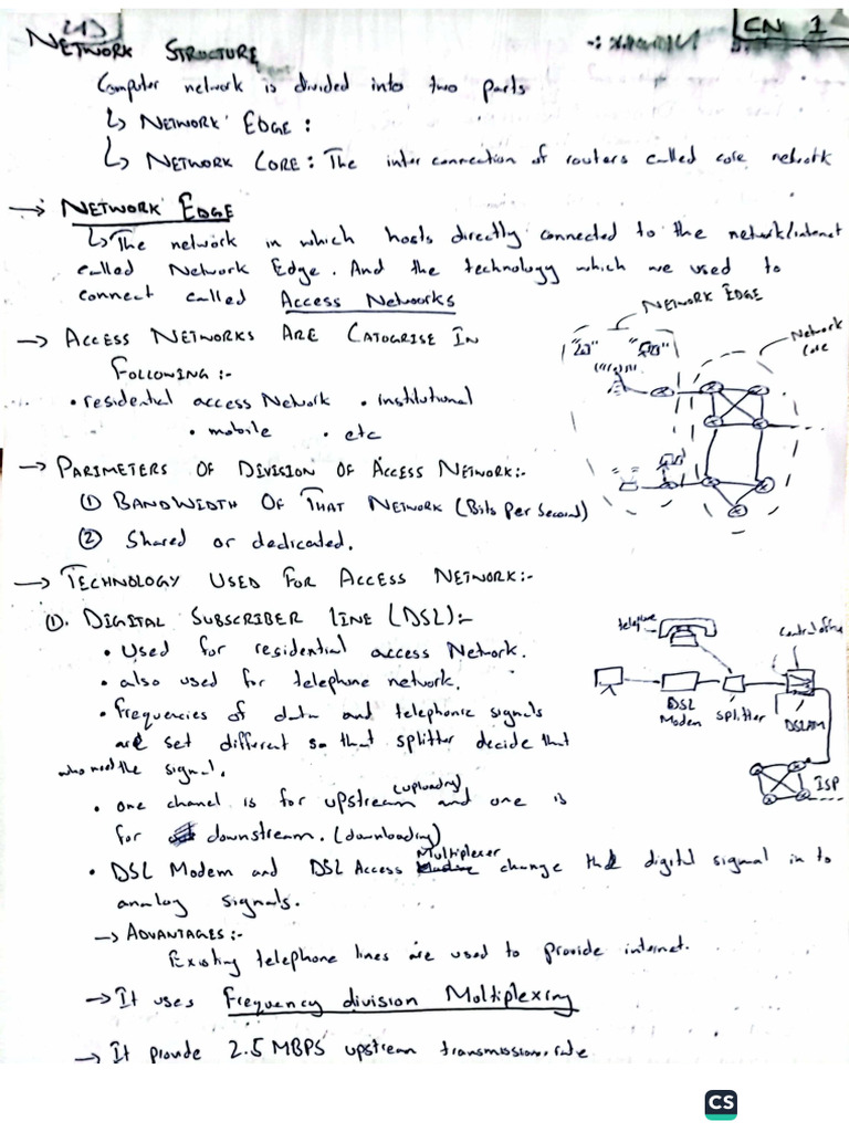 computer networking notes Mid 1 | PDF