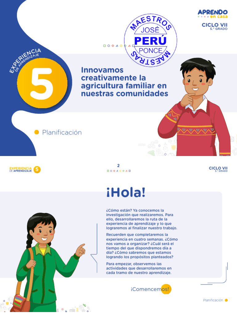 5° PLANIFICACIÓN EDA 5 | PDF | Aprendizaje | Agricultura