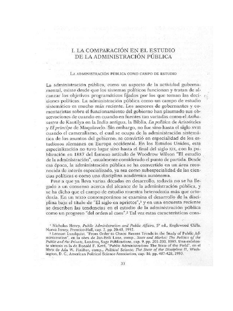 Comparacion en El Estudion de La Adm Pub | PDF