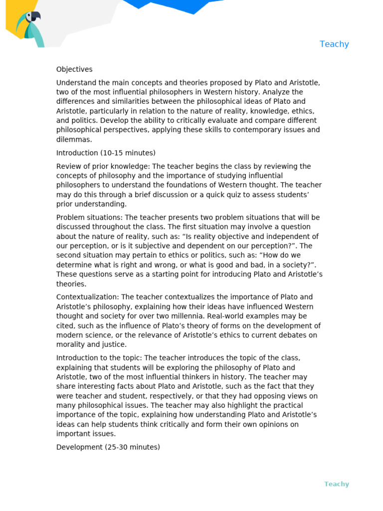 Lesson Plan - 2_26_2025 (2) | PDF | Knowledge | Aristotle