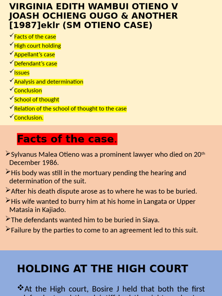 Otieno V Ougo (Group Nine) | PDF | Justice | Crime & Violence