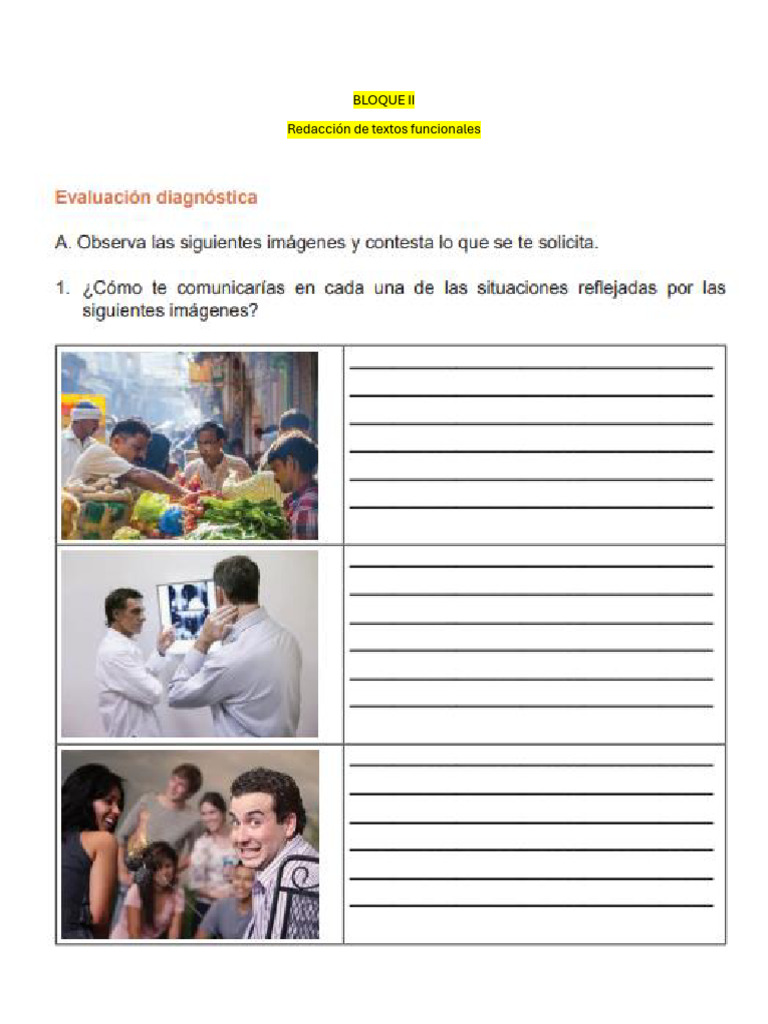 BLOQUE II Actividad Lectura | PDF