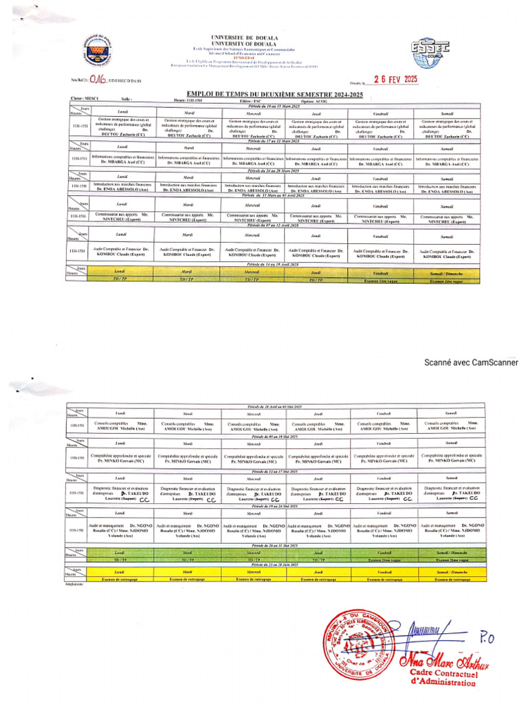 Programme de Cours MESC1 ACOG (MODIFIÉ) | PDF