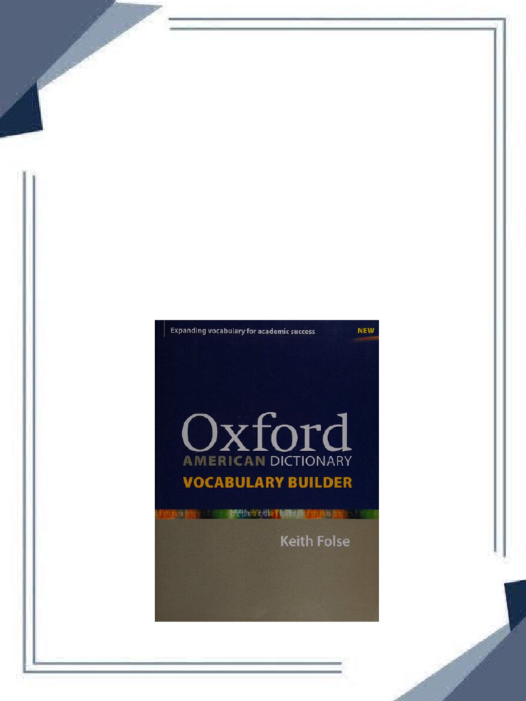Oxford American Dictionary Vocabulary Builder | PDF | Vocabulary ...