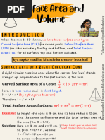 Class 10 Surface Area and Volume Formulas | PDF