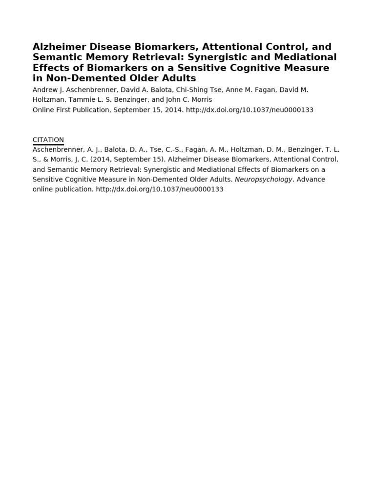 Revision 4 Mem No Es Adni | PDF | Alzheimer's Disease | Apolipoprotein E
