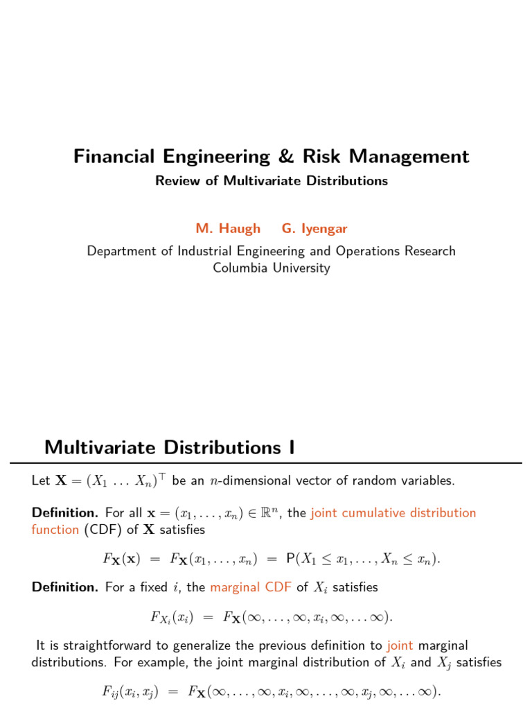 Introduction To Probability Part II | PDF | Covariance | Algebra