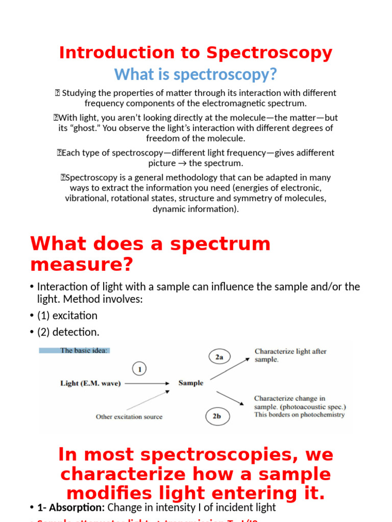Introduction To Spectros | PDF | Ultraviolet–Visible Spectroscopy ...
