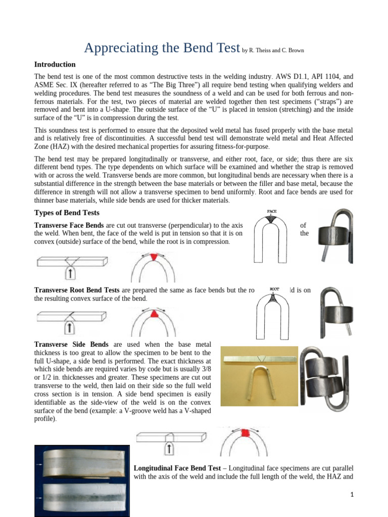 Apprecating The Bend Test | PDF | Welding | Construction