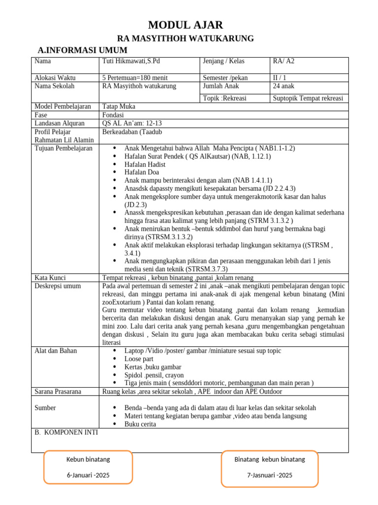 Modul Ajar 2025 Ok | PDF