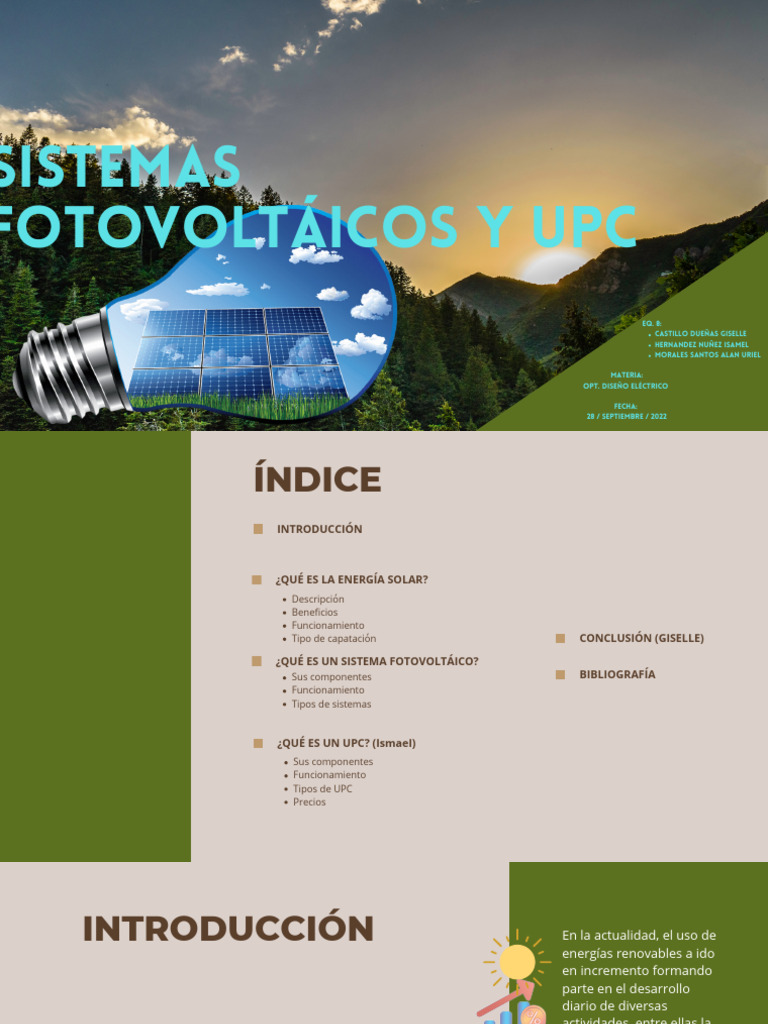 SISTEMAS FOTOVOLTÁICOS Y UPC. | PDF | Energía solar | Fotovoltaica