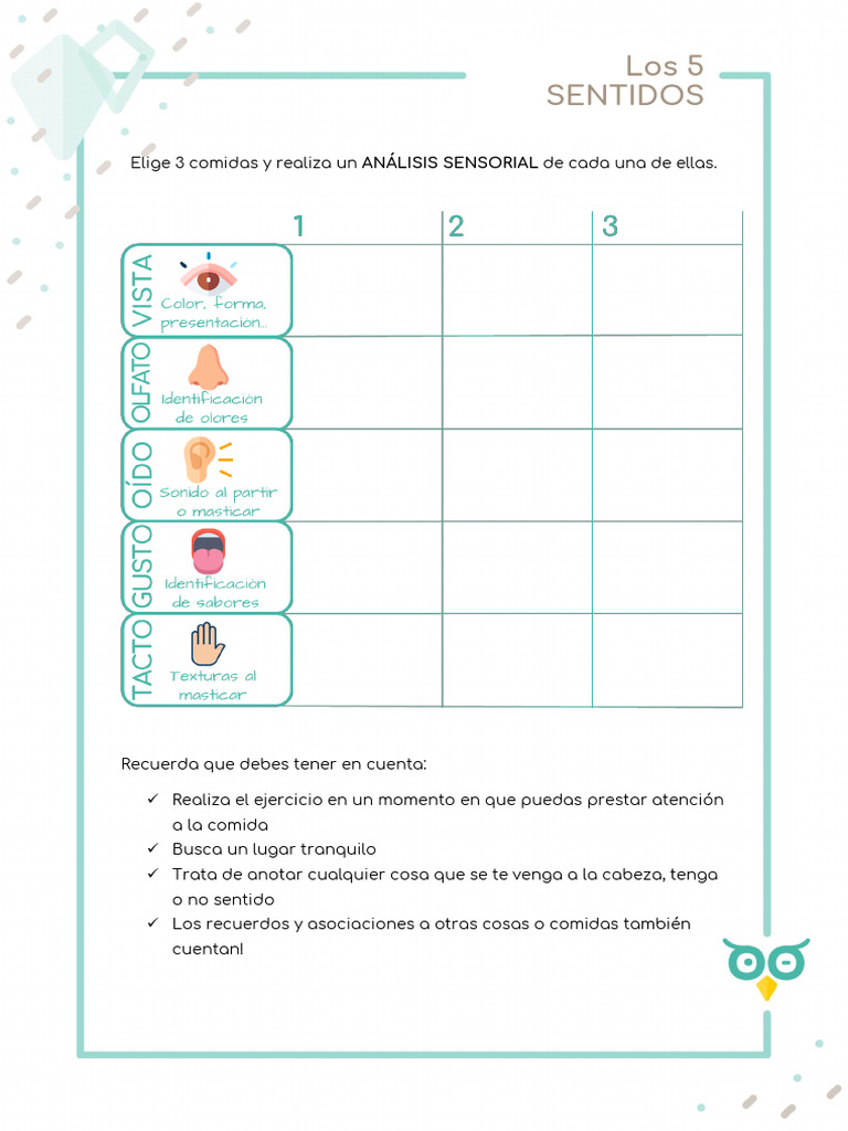 3 Los 5 Sentidos | PDF