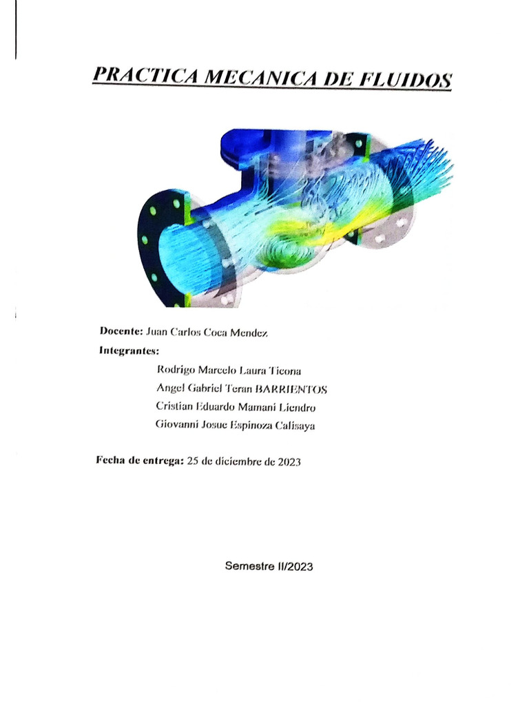 Práctica de Mecánica de Fluidos | PDF