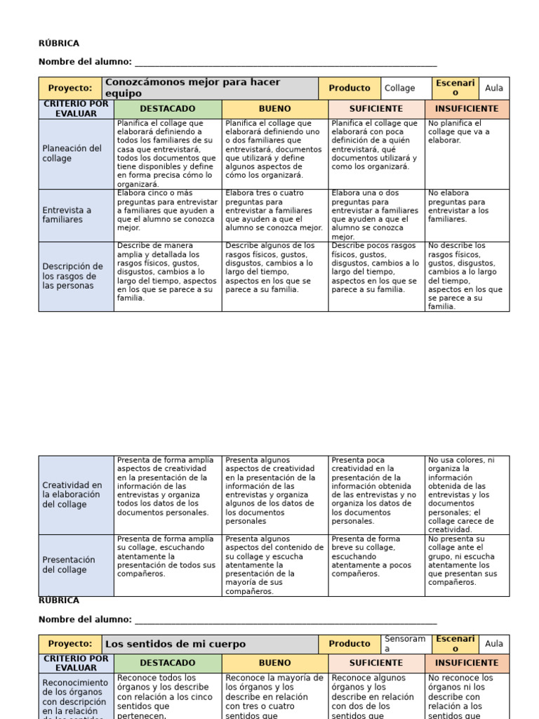 2do Grado Septiembre - Instrumentos de Evaluación (2024-2025) | PDF ...