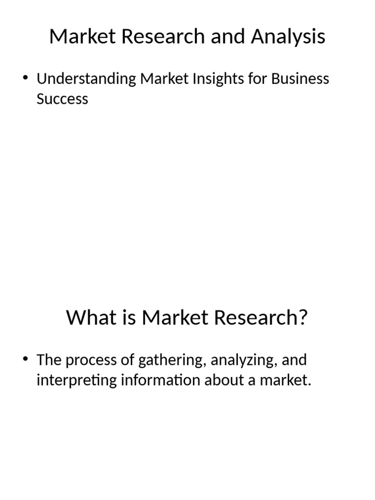 Market Research Analysis | PDF