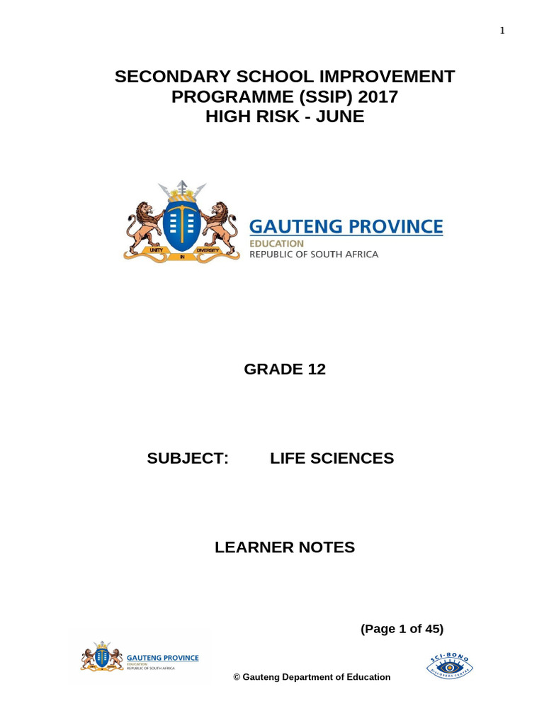 Grade 12 Life Sciences Guide | PDF | Dominance (Genetics) | Genotype