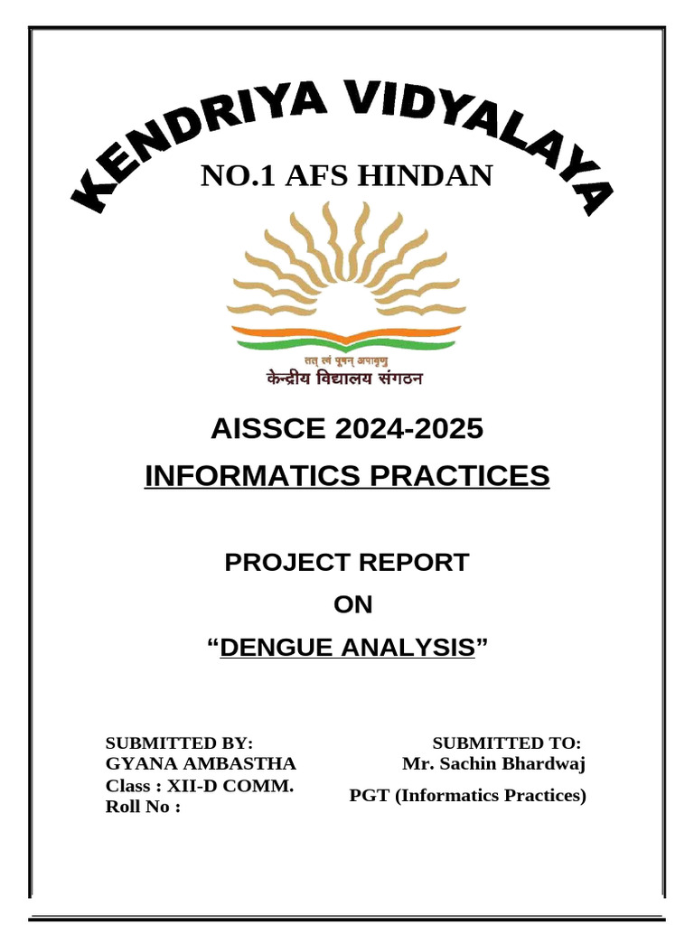 Dengue Analysis Project Report 2024 | PDF