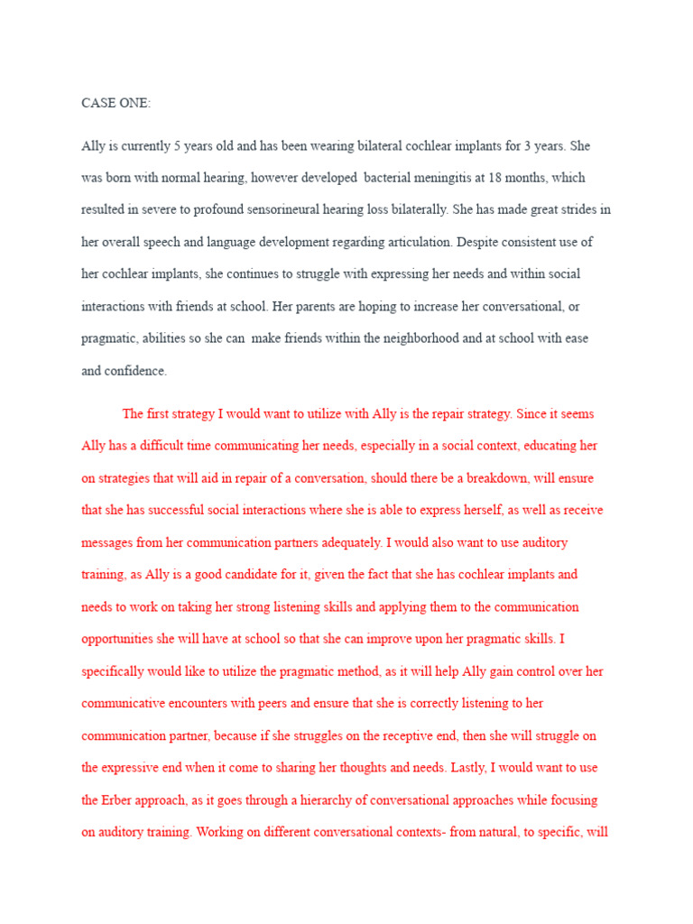 Aural Rehab Assignment 2 | PDF | Hearing Loss | Communication