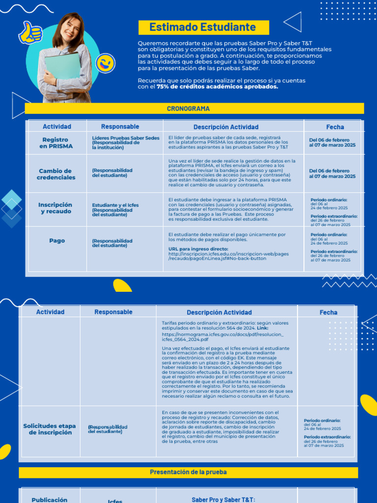 Cronograma Icfes 2025-1 | PDF