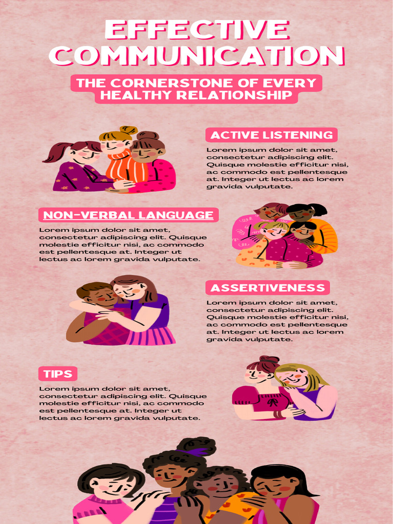 Pink Illustrated Effective Communication Infographic | PDF