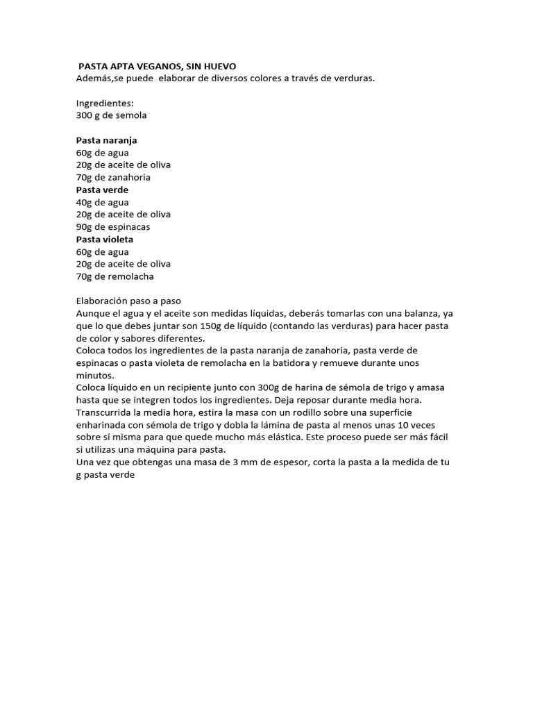 PASTA APTA VEGANOScolor | PDF
