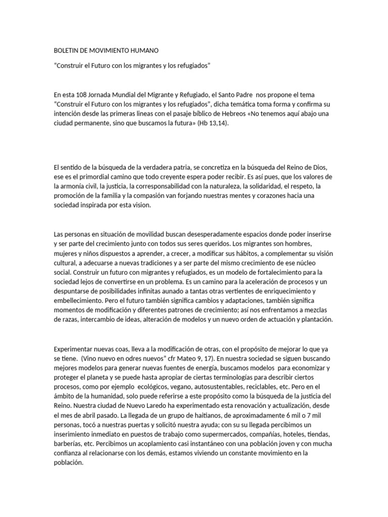 Boletin Migracion Sep 2022 | PDF | Migración humana