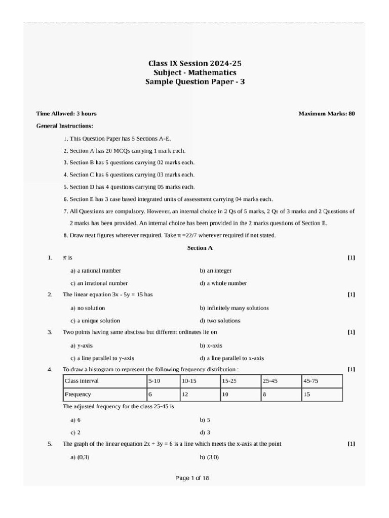 Maths Test-3 | PDF