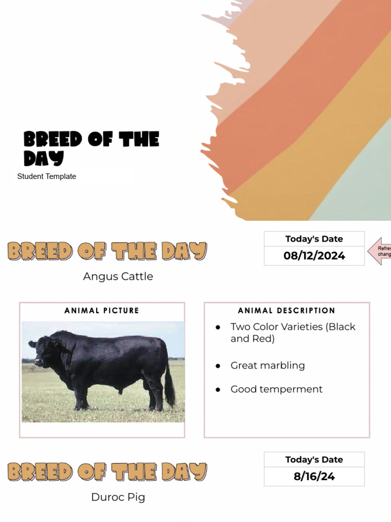 Livestock Breeds Overview Guide | PDF | Cattle | Goat