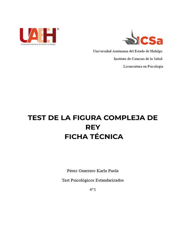 Test de Rey | PDF | Memoria | Sicología
