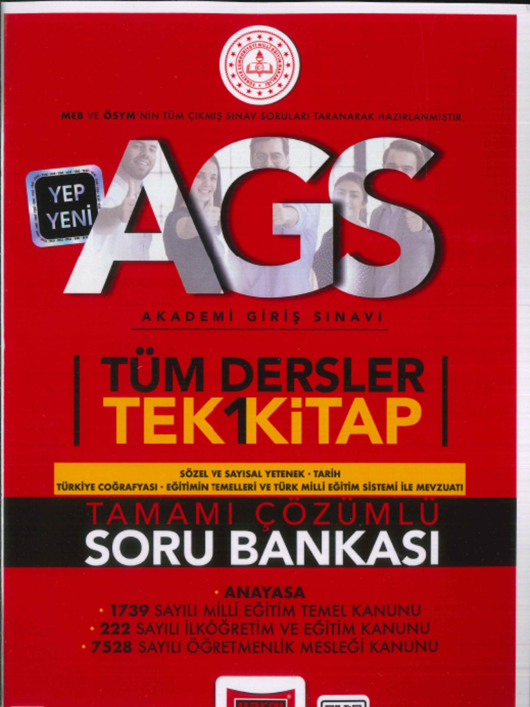YARGI YAY. MEB-AGS TÜMDERSLER TEK KİTAP SORU BANKASI 2025 (1) | PDF