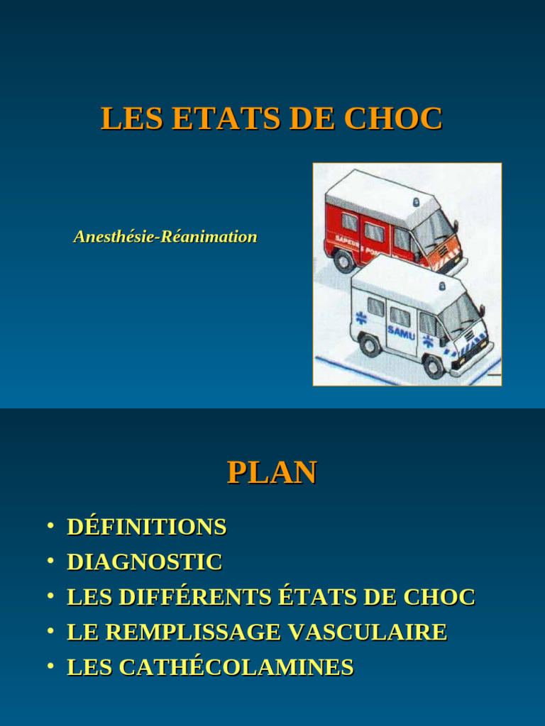 Etats de Choc | PDF | État de choc circulatoire | Vaisseau sanguin