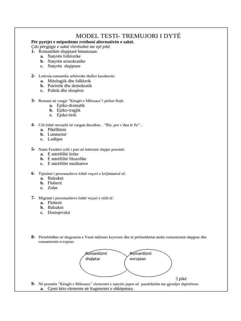 Letersia 11 - Test 2 | PDF