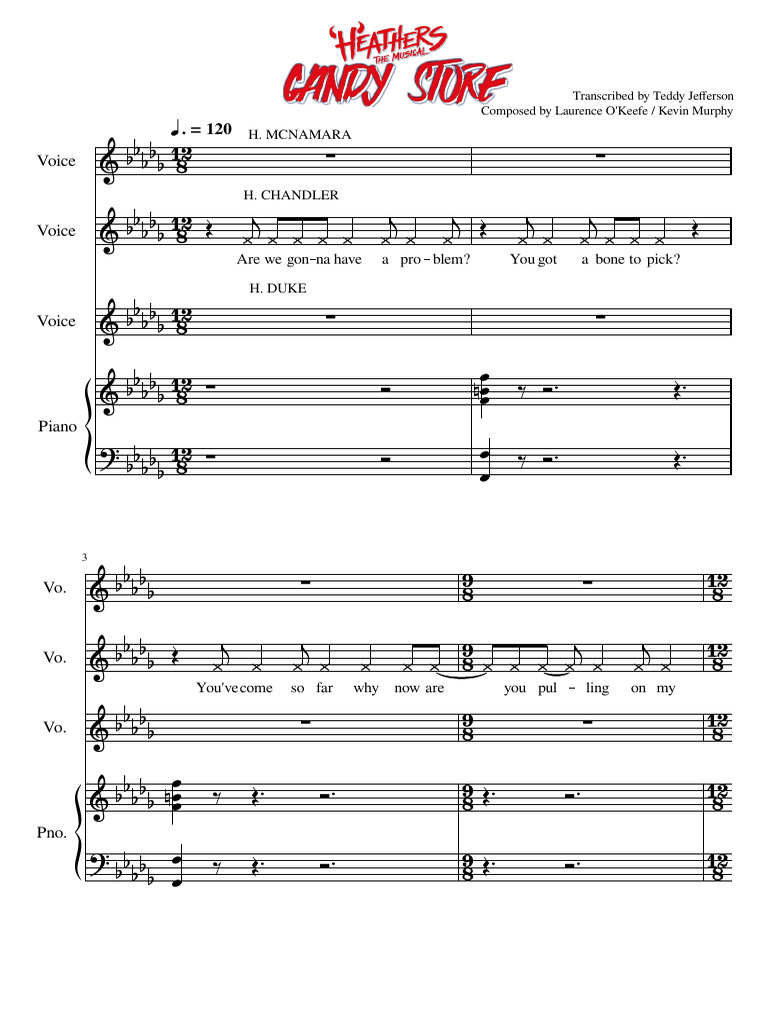Candy_Store_from_Heathers_the_Musical | PDF | Musical Theatre
