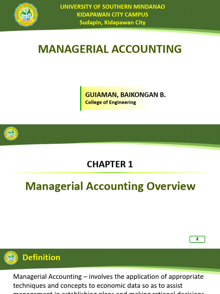 Managerial Accounting | PDF | Net Present Value | Forecasting