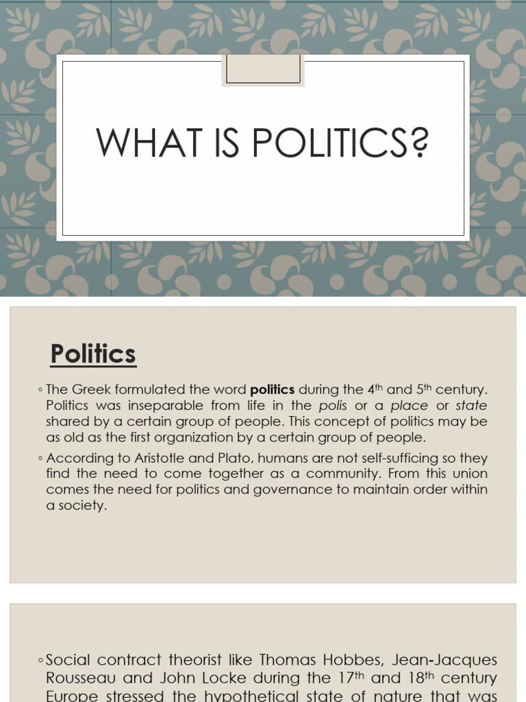 Understanding Politics and Governance | PDF | Social Contract ...