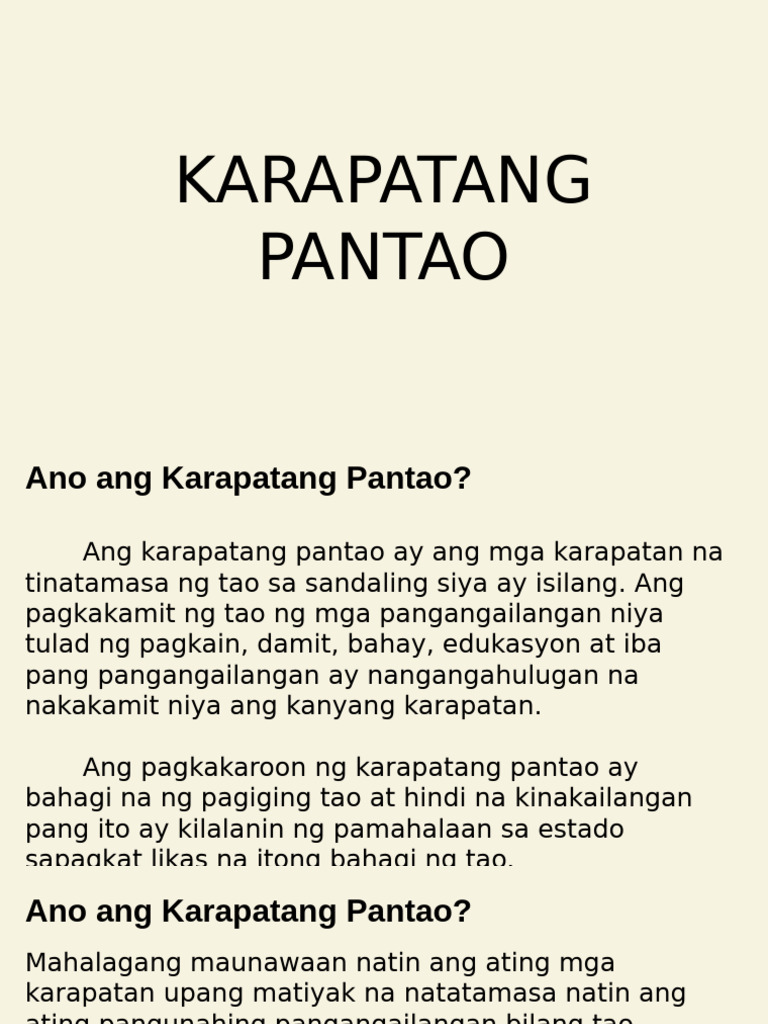 Karapatang Pantao | PDF