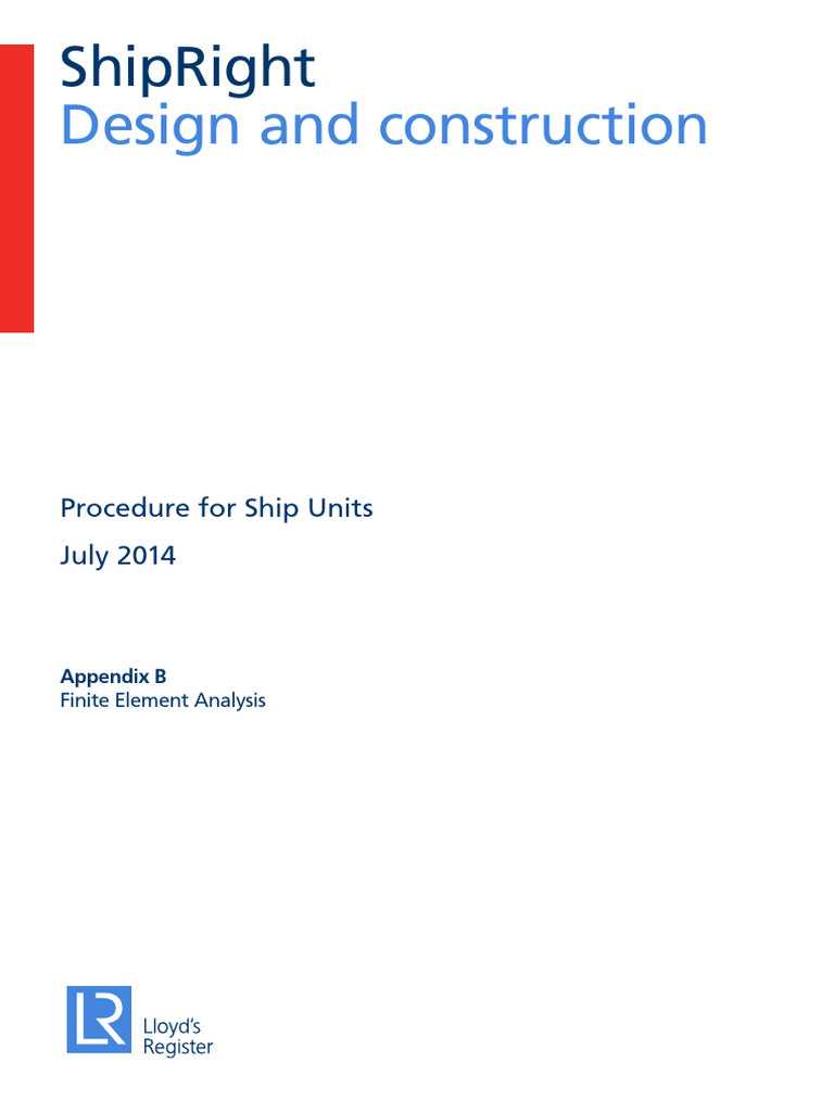ShipRight Procedure For Ship Units July 2014 - Appendix B - Finite ...