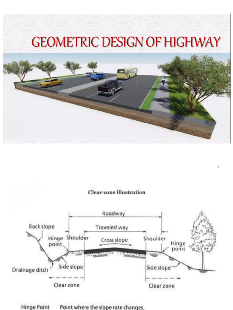 1 Geometric Design of Highway | PDF