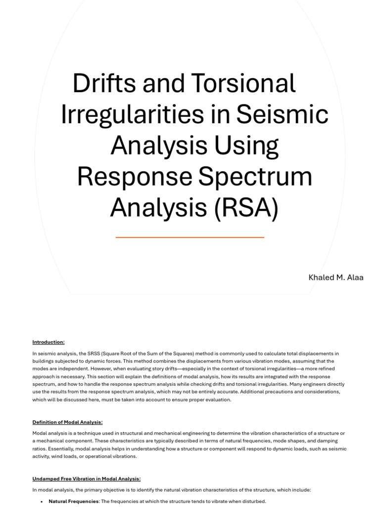 Torsional Irregularities | PDF | Normal Mode | Spectral Density