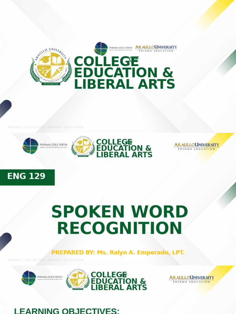 Understanding Spoken Word Recognition | PDF | Speech Recognition | Word