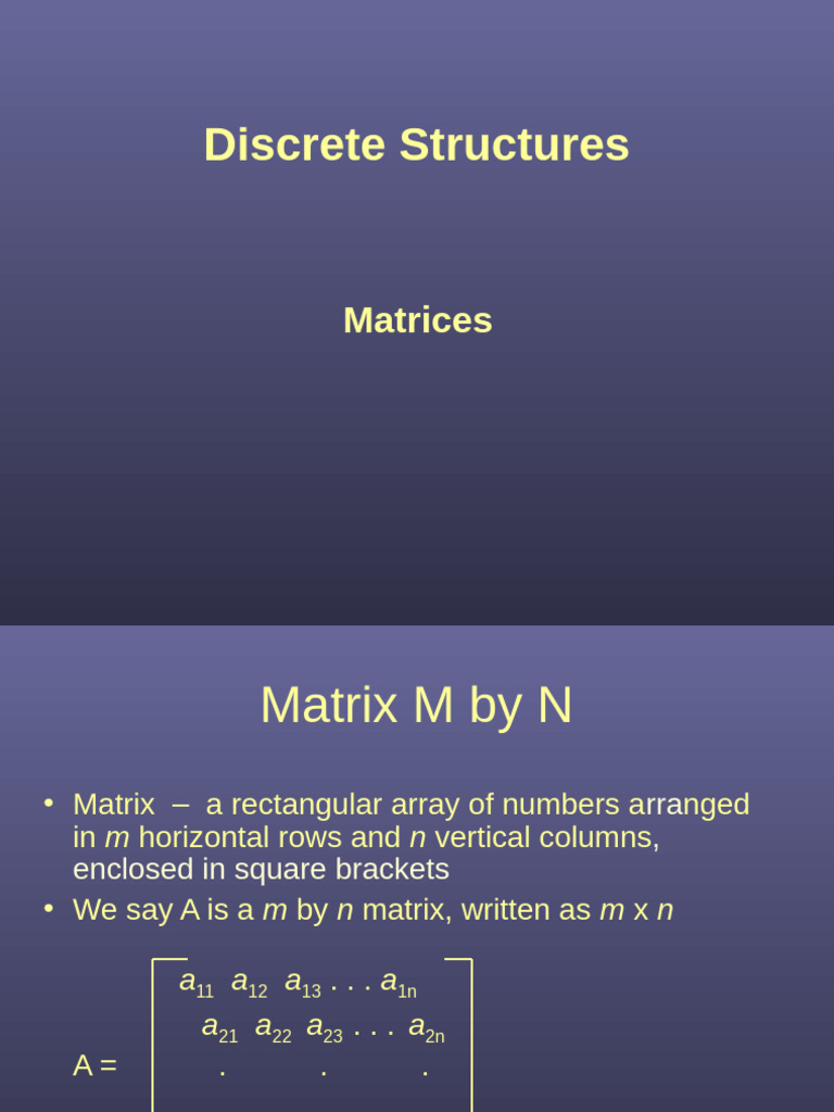 Understanding M x N Matrices | PDF | Matrix (Mathematics ...