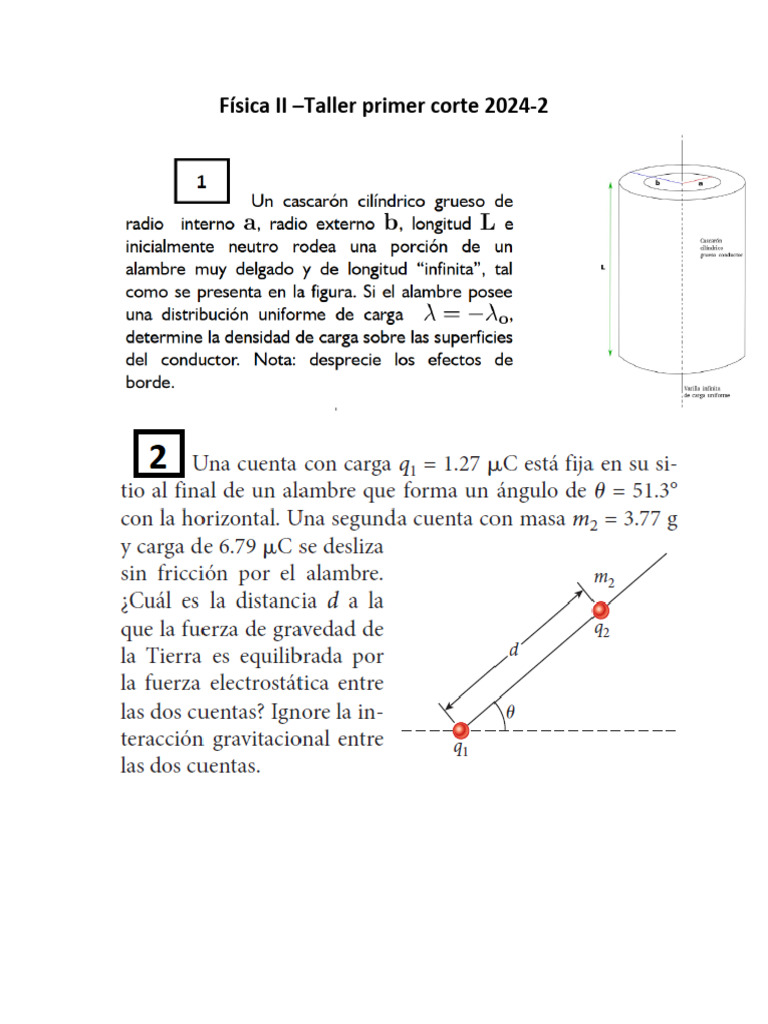 Física 2 Taller para Entregar Primer Corte | PDF